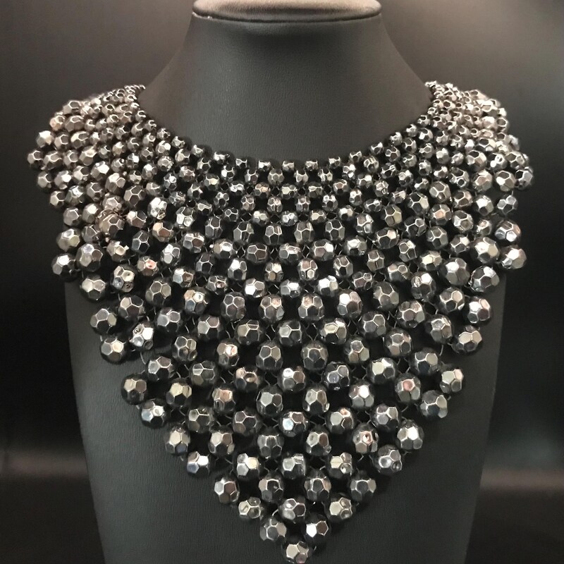 Beaded Bib Necklace - Etsy