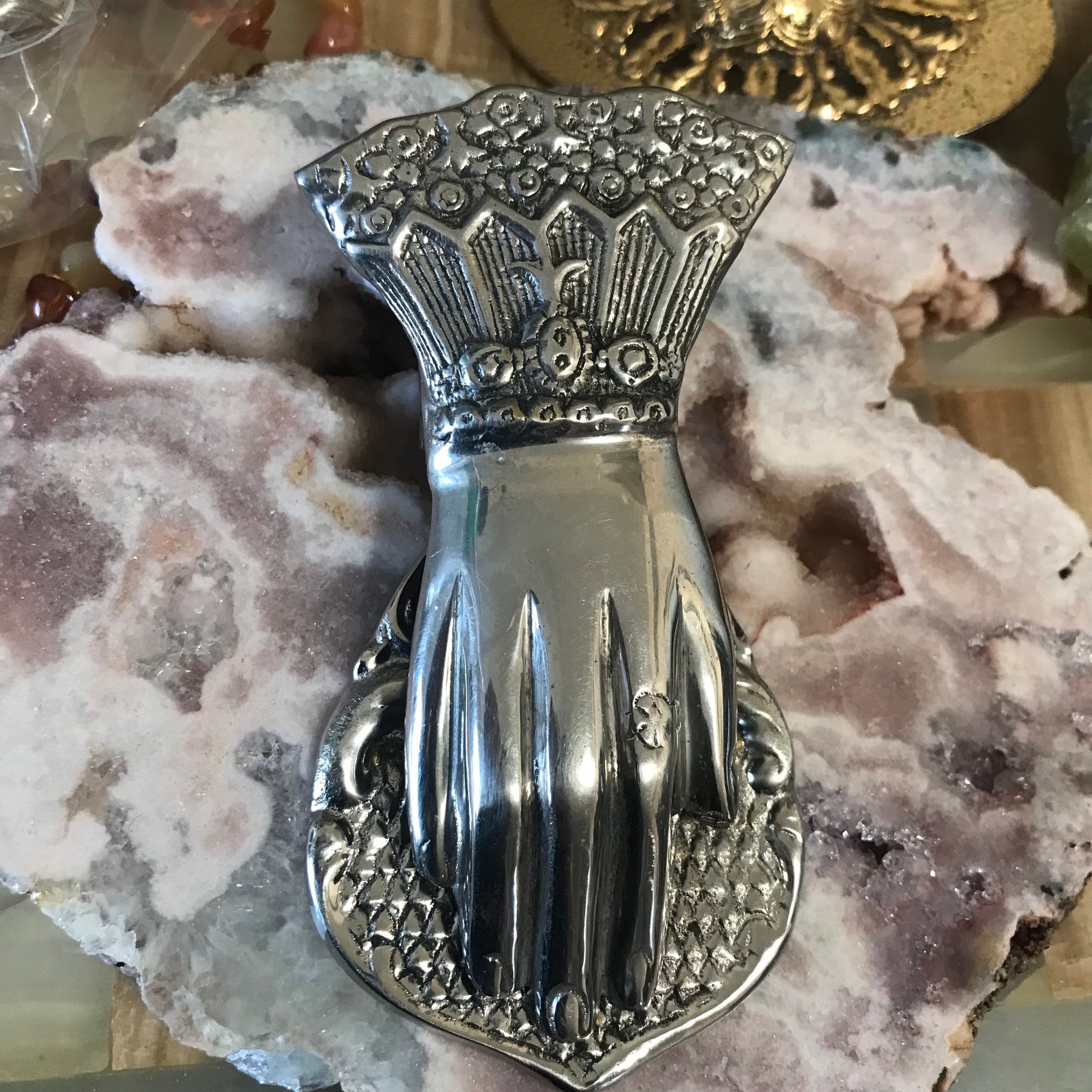 Silver Tone Large Desk Hand Paper Clip Vintage Office Home - Etsy