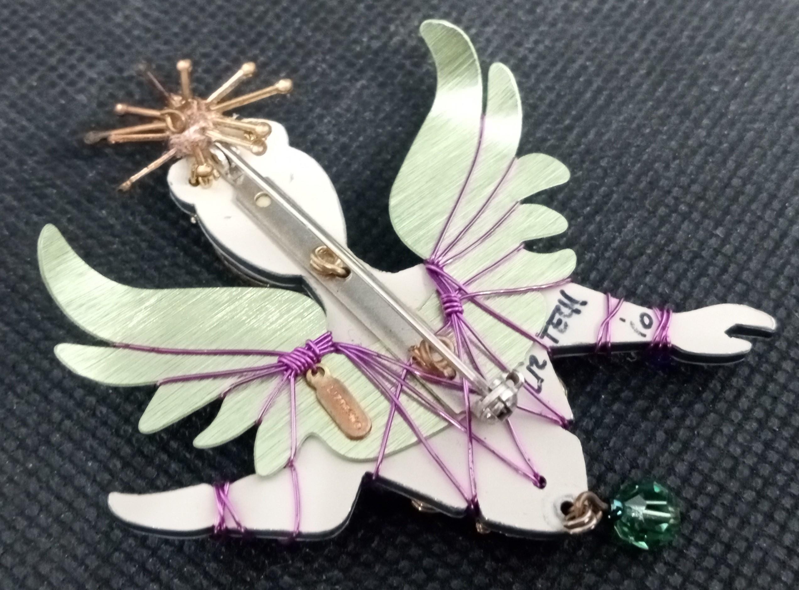Liztech Designer Signed Vintage Rhinestone Fairy Princess Brooch Pin ...