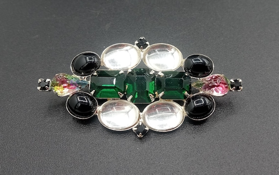 Vintage Rhinestone Brooch Pin, New Old Stock 1970's 1… - Gem