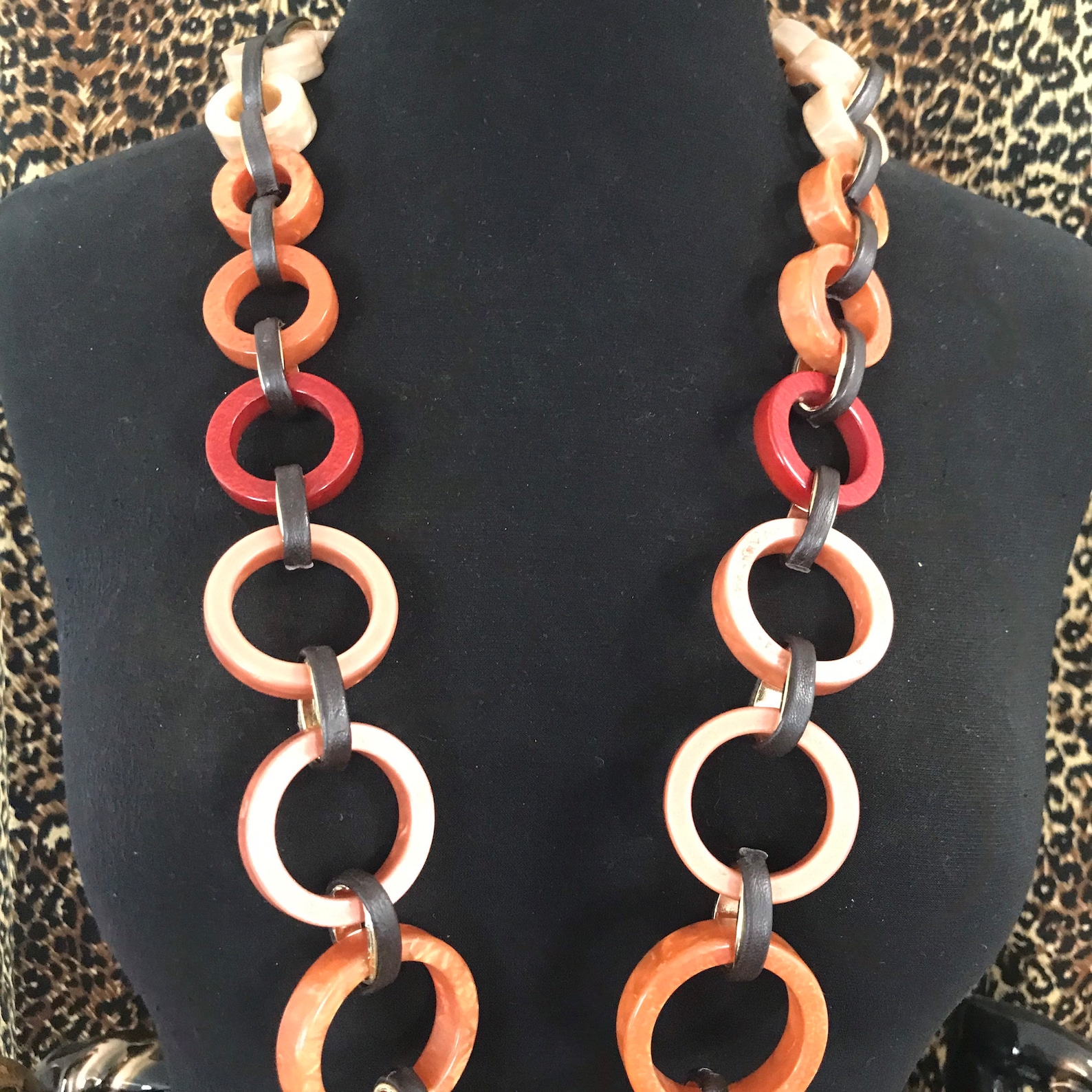 Long Plastic Lucite Chain Link Necklace Vintage Accessories - Etsy