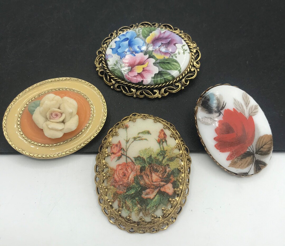 West Germany & 1928 Jewelry Lot, Vintage Jewelry Lot, Set of Four ...