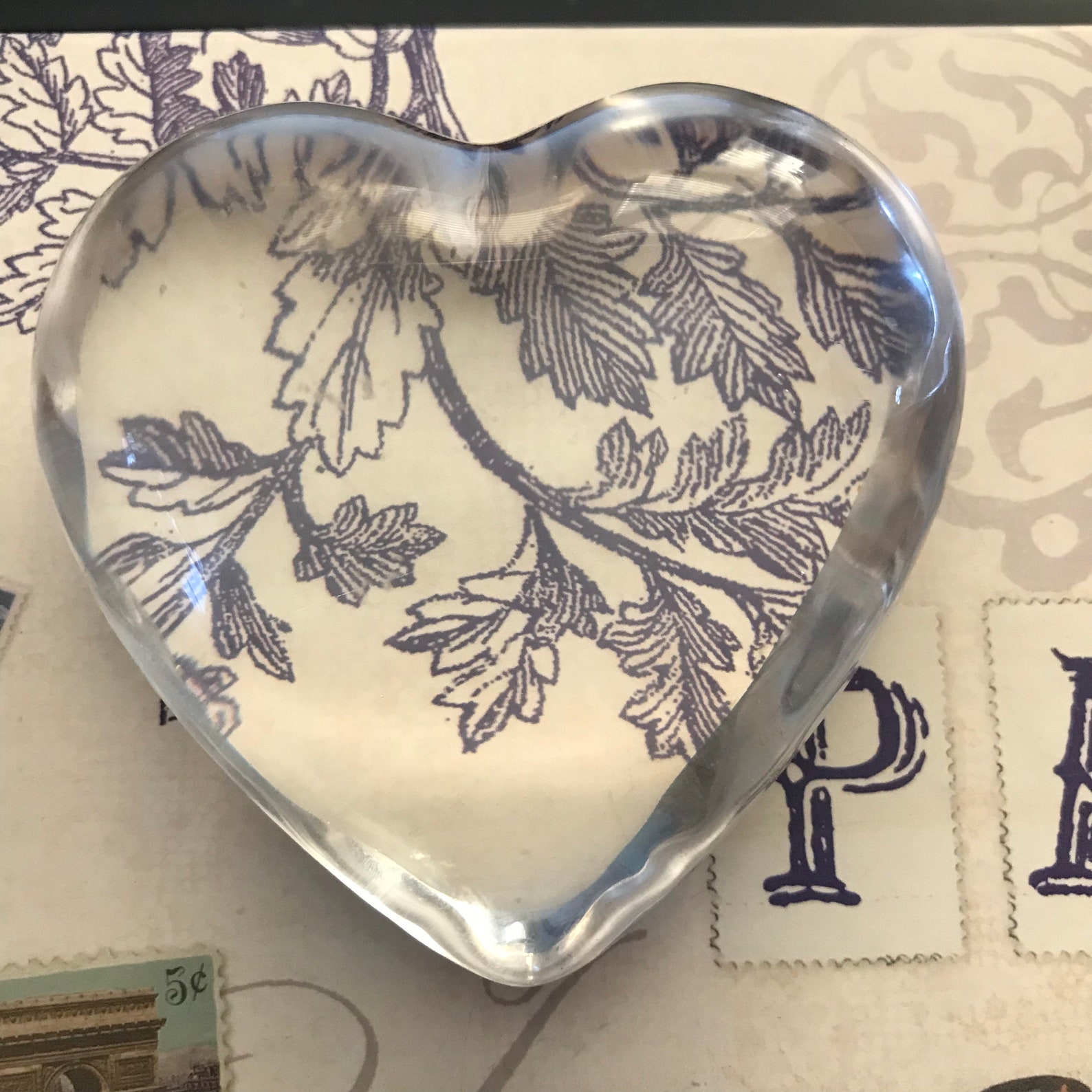Heart Paperweight Collectible Paperweight Vintage Desk - Etsy