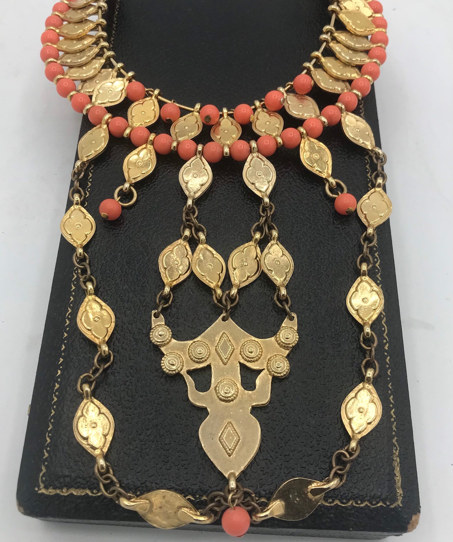 Vintage Statement Bib Necklace 1960's Necklace - Etsy