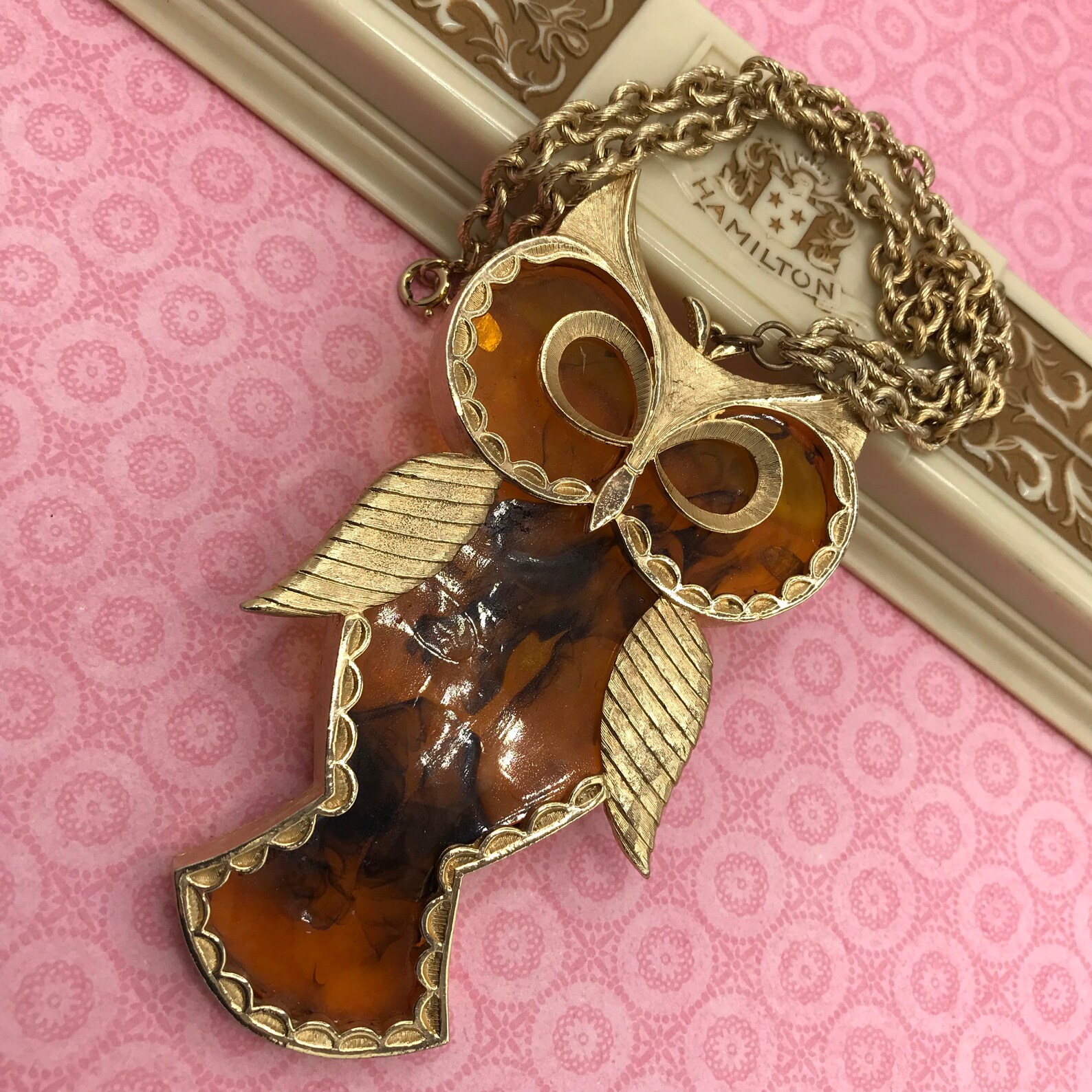 Large 1960s Vintage High End Collectible Owl Tortoiseshell - Etsy