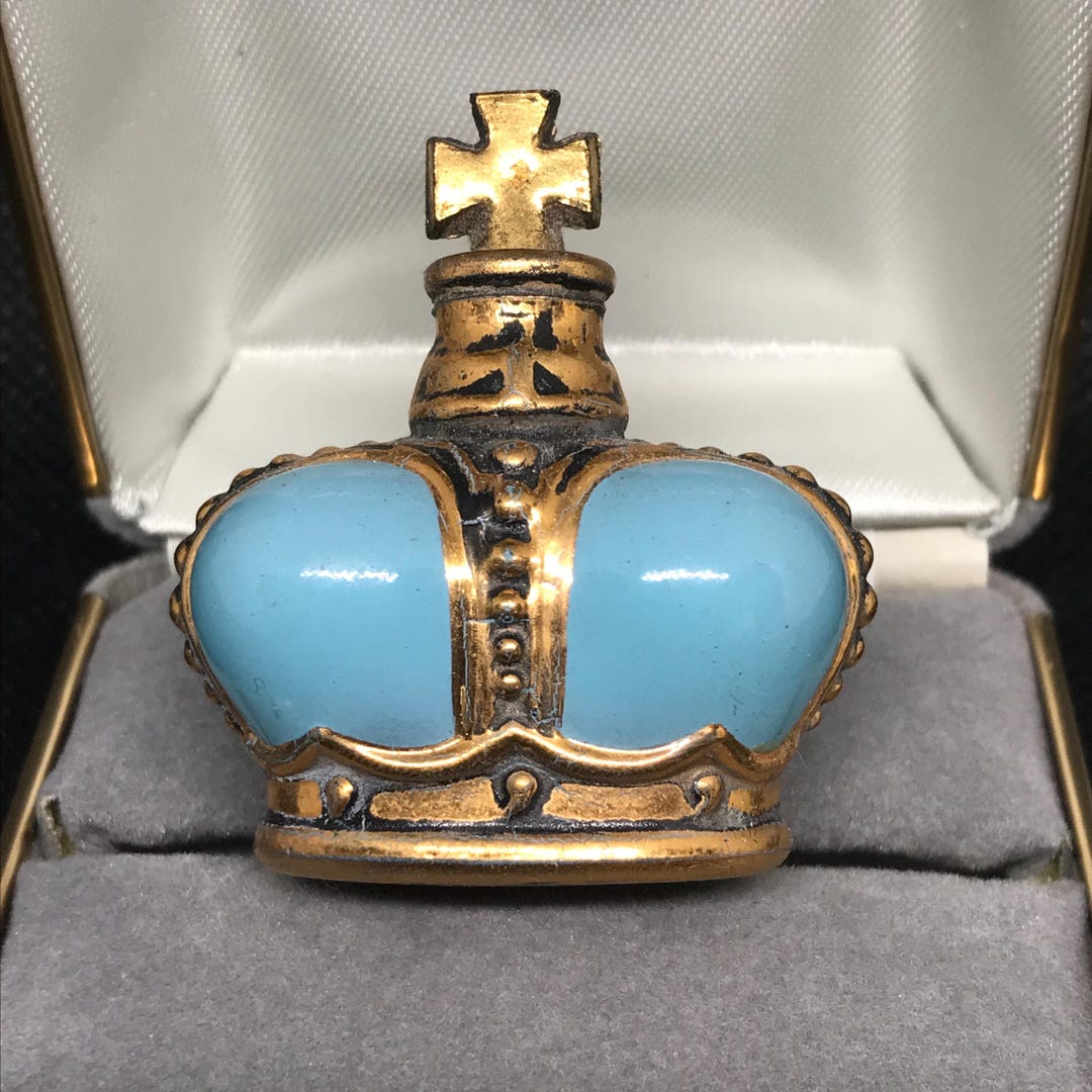 Vintage Prince Matchabelli Blue Perfume Bottle, Miniature Collectible ...