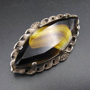 Miracle Designer Signed Large Glass Vintage Brooch Pin, Gift for Him - Etsy