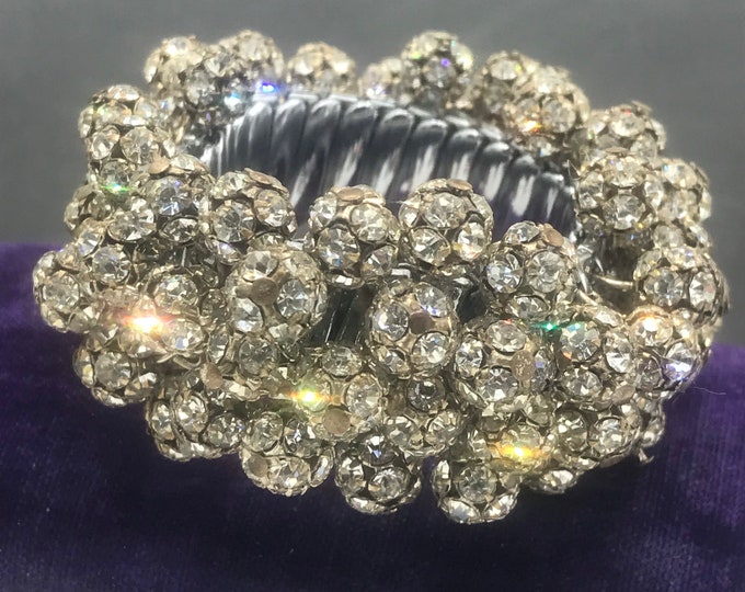 Juliana Style Rhinestone Crystal Glass Beaded Cha Cha Bracelet, Signed ...