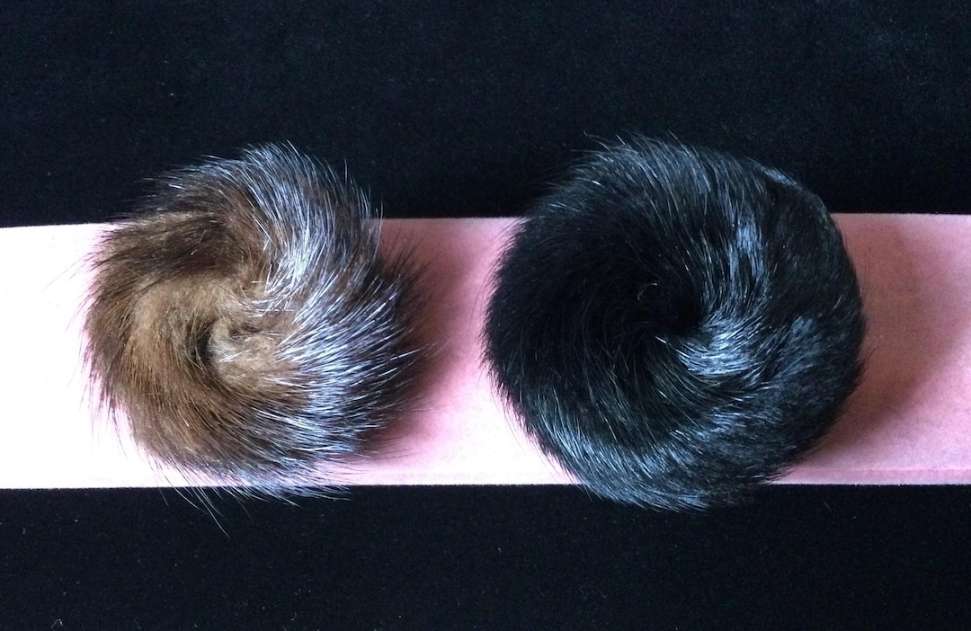 Vintage Set of 2 Real Mink Fur Brooch Pins, 1950's 1960's Jewelry - Etsy