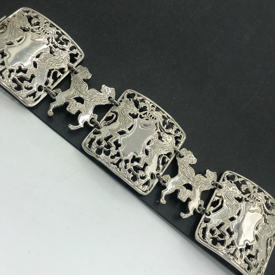 Lucien Piccard Designer Bracelet, High End Couture Lion Jewelry, Silver ...