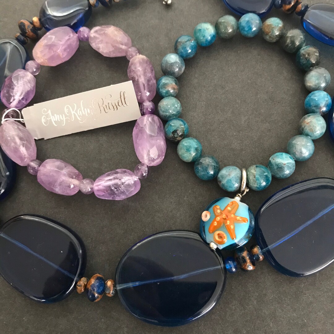Amy Kahn Russell Two Bracelets One Necklace Designer Jewelry Lot ...