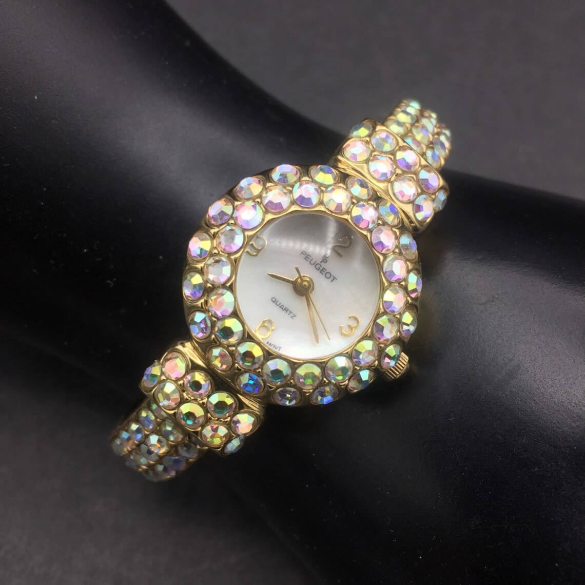 Peugeot Vintage Rhinestone High End Watch | Etsy