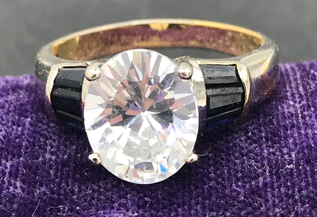 Large Rhinestone Statement Ring - Etsy