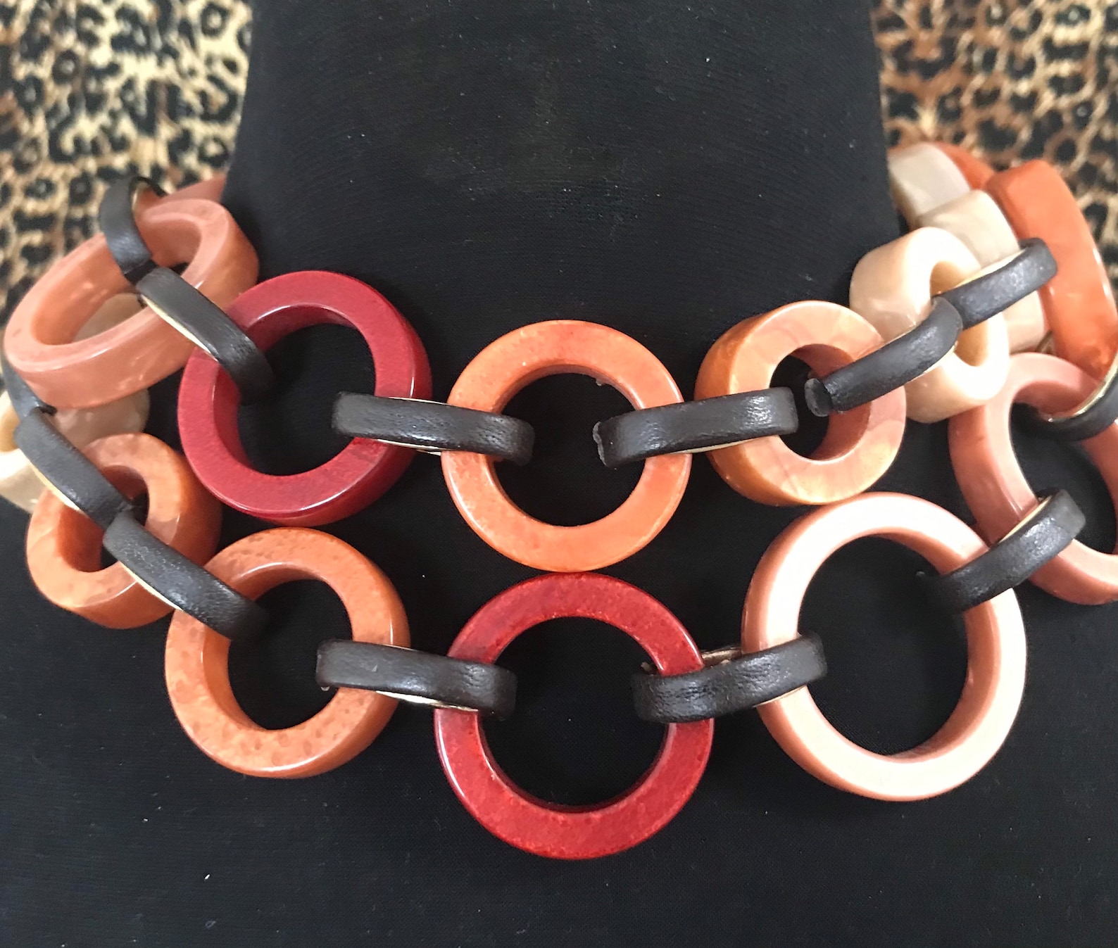 Long Plastic Lucite Chain Link Necklace Vintage Accessories - Etsy