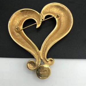 Avon Vintage Large Heart Brooch, Statement Signed Jewelry, Designer ...
