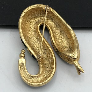 Vintage Black Red Green Enamel Snake Brooch - Retro Accessories - Mad ...