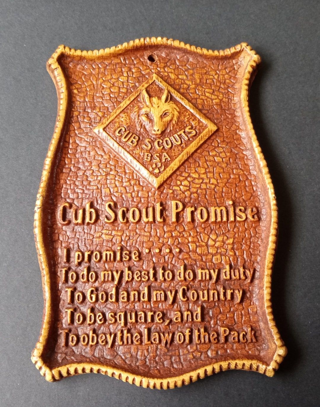Vintage Cub Scout Promise Plaque New Old Stock in Box 1960's 1970's - Etsy