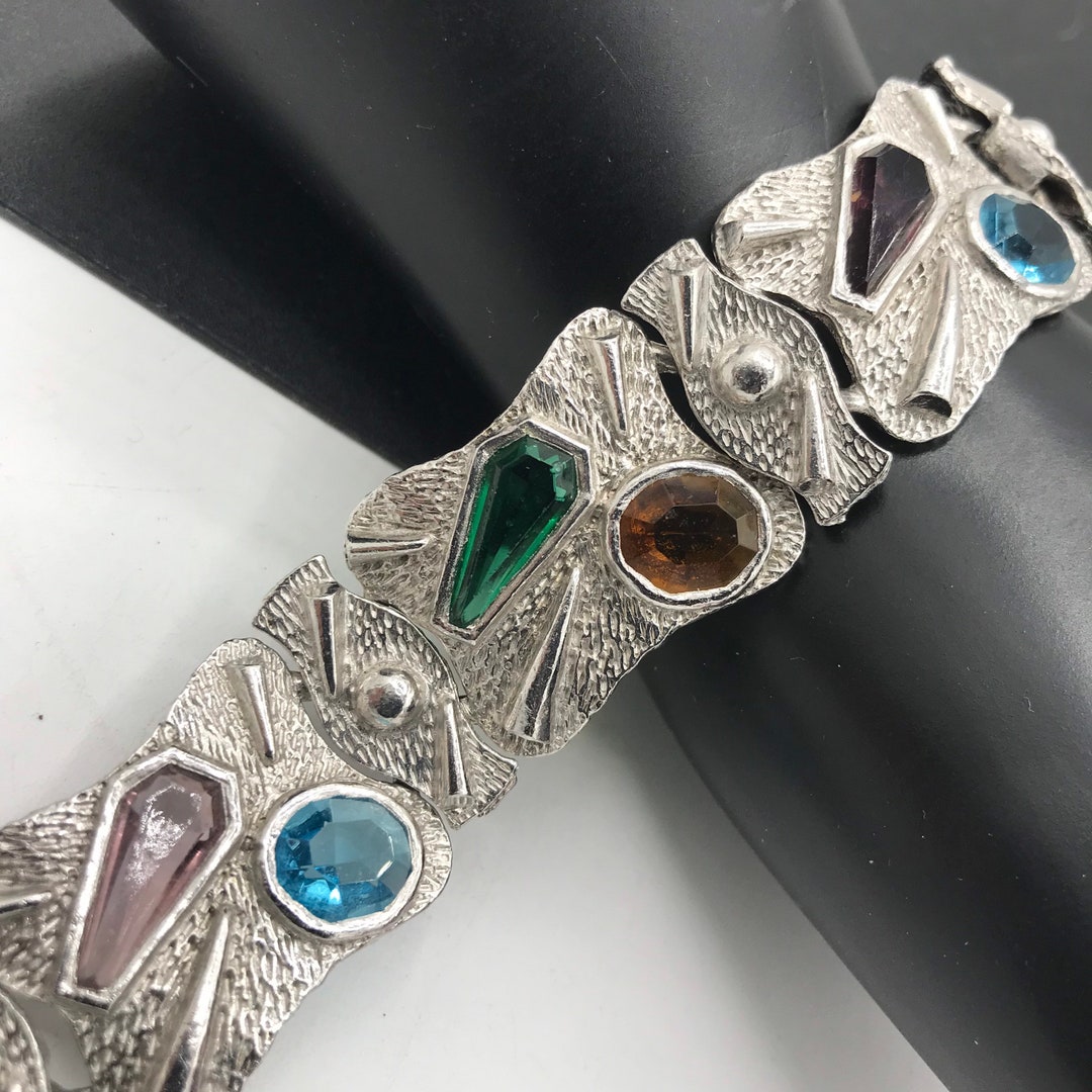 Vintage Rhinestone Bracelet, 1950's 1960's Fashion, Collectible Jewelry ...