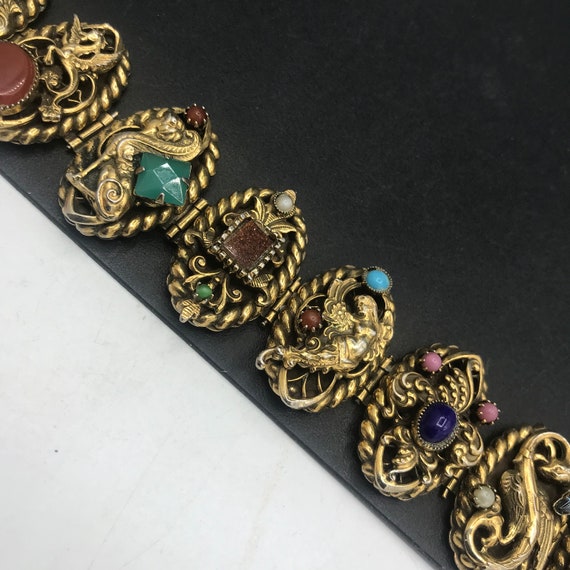 Vintage Mythical Creature Bracelet, Etruscan Selro Se… - Gem
