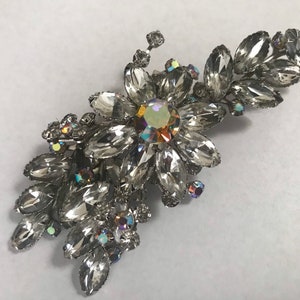 Juliana Style Rhinestone Floral Large Brooch 1950s 1960s - Etsy