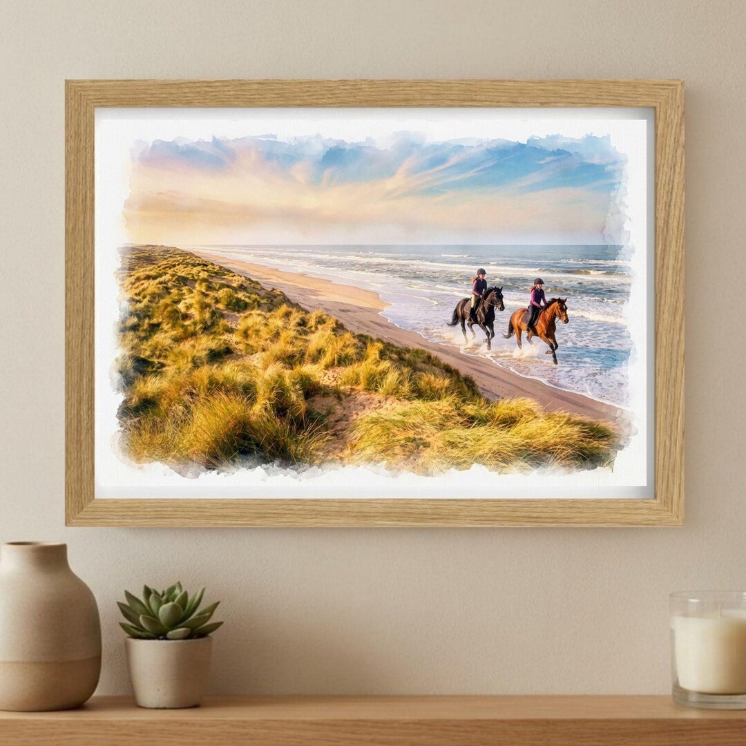 Holkham Bay Beach, Norfolk - English Heritage Watercolour Print ...
