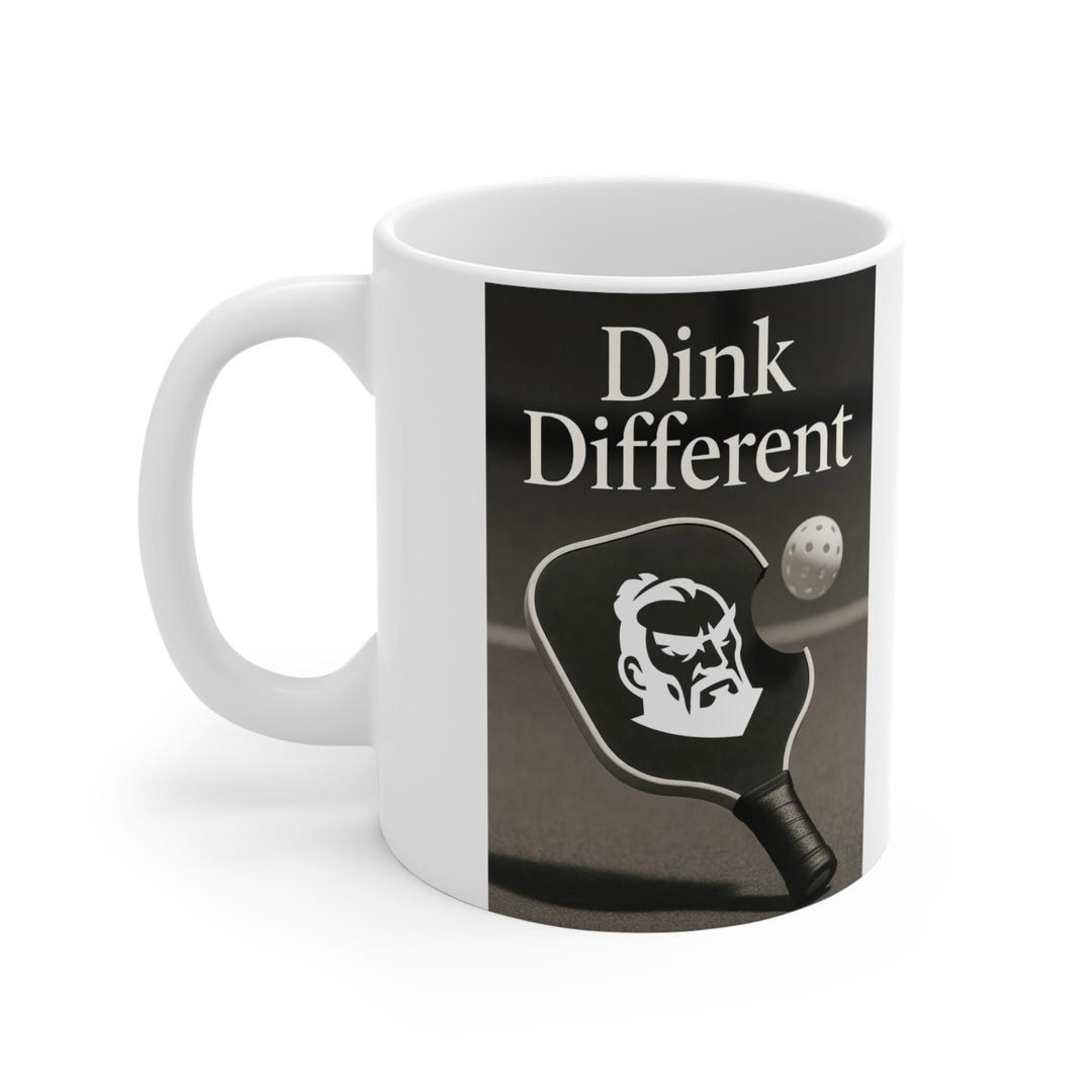 Dink Different Pickleball Parody Mug | Apple Think Different Paddle ...