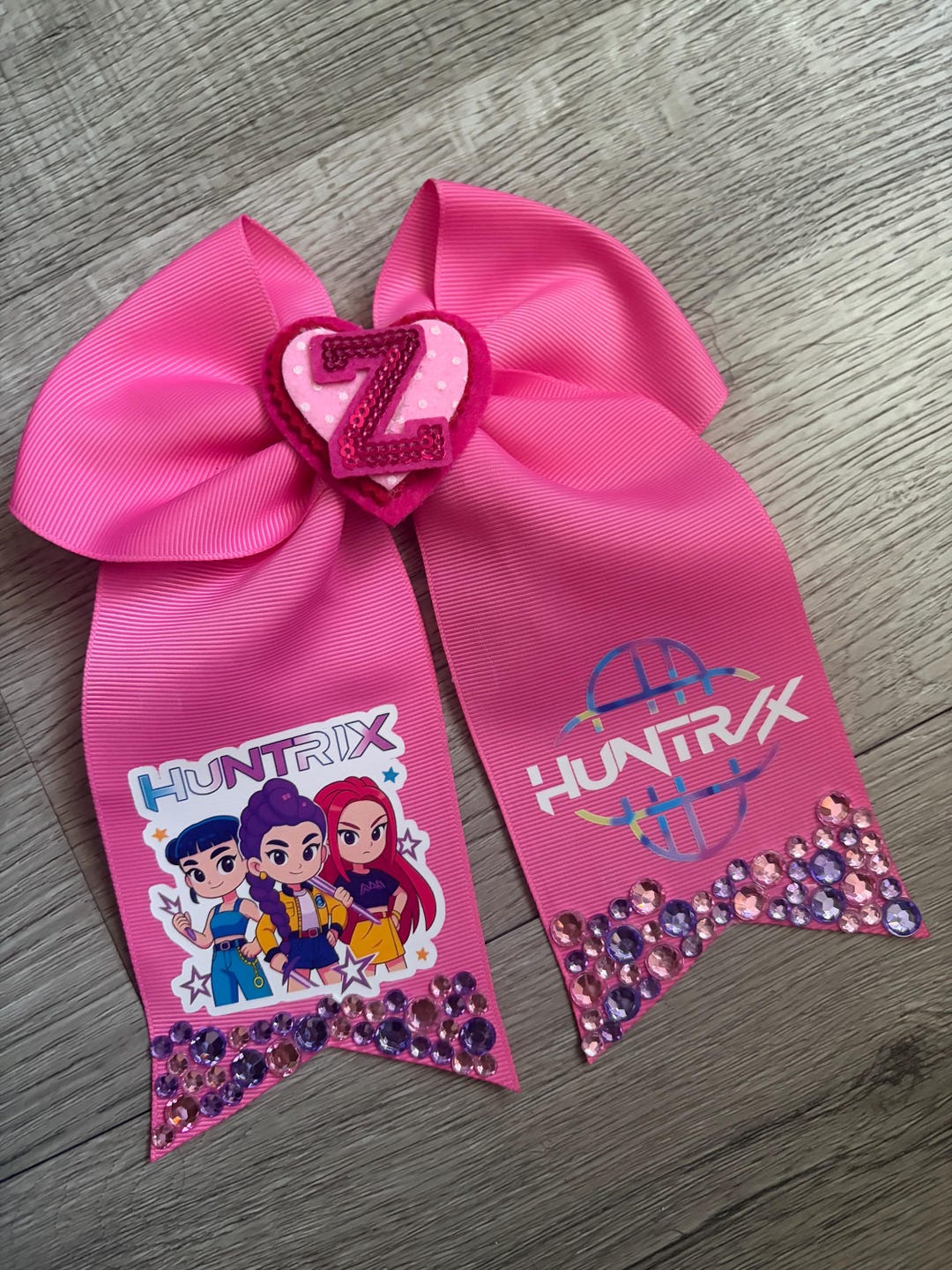K‑pop Demon Hunters Cheer Bow – 6 Inch Boutique Bow - Huntrix Bow - Etsy
