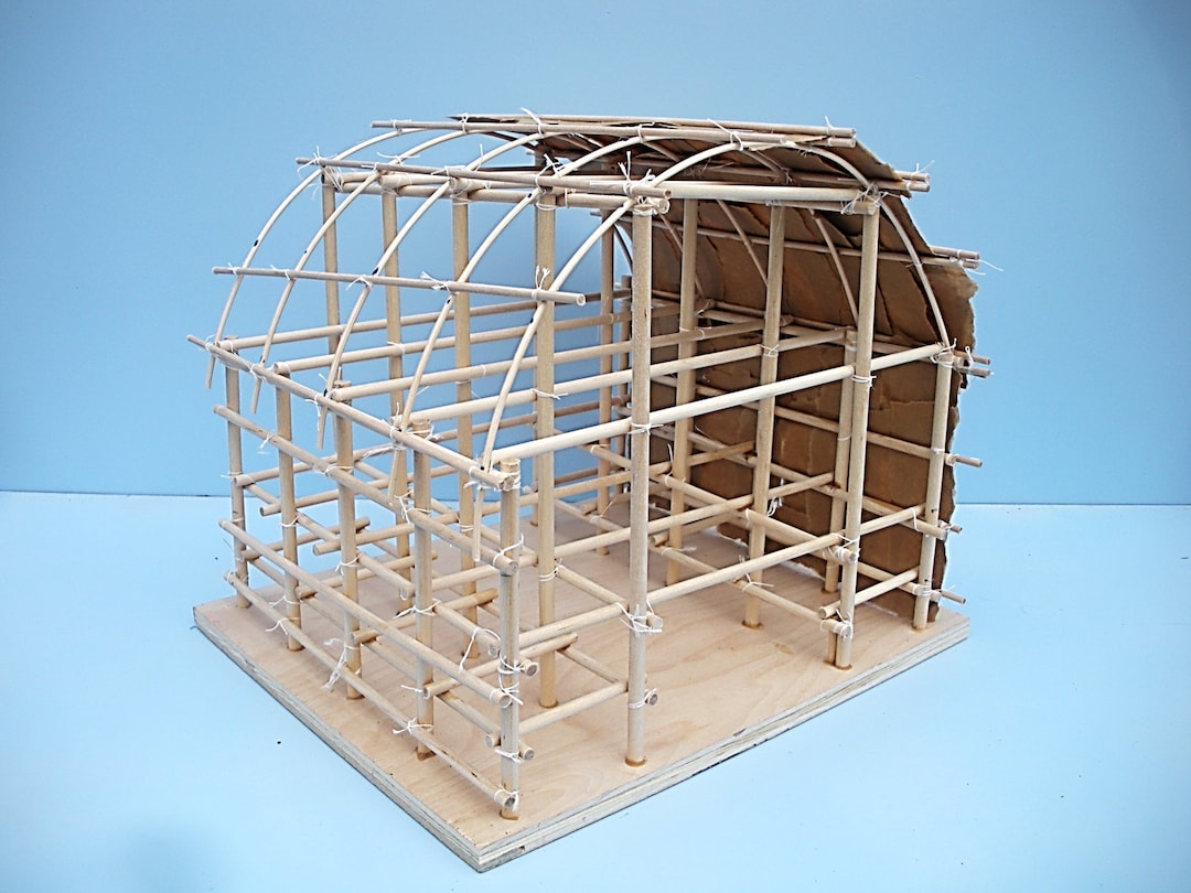 Native American Longhouse Kit, Home School,diy Longhouse,construction ...