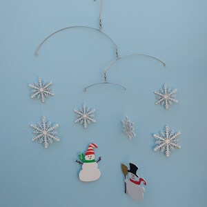 Snowman Mobile,f96,snowman,christmas Mobile,wood,hand Painted ,winter ...