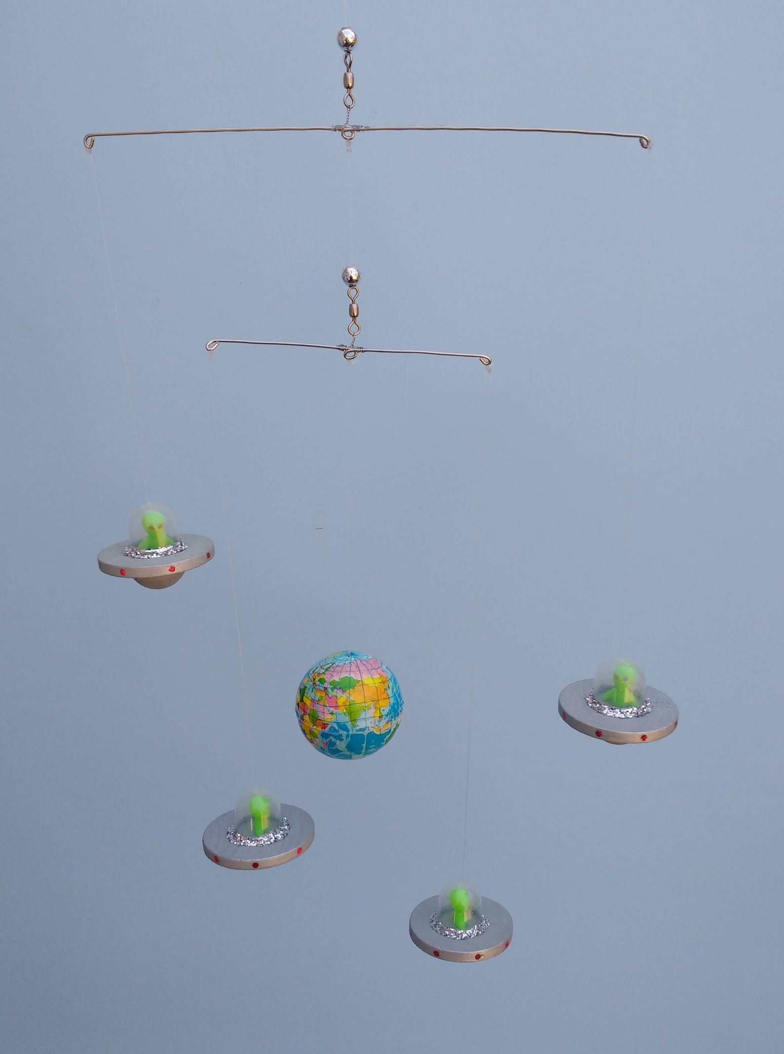 ALIEN MOBILE W Earthd68s4ctalien Space Ship Mobilebaby - Etsy