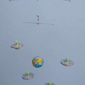 ALIEN MOBILE W Earth,d68s,4ct,,alien Space Ship Mobile,baby Mobile,glow ...