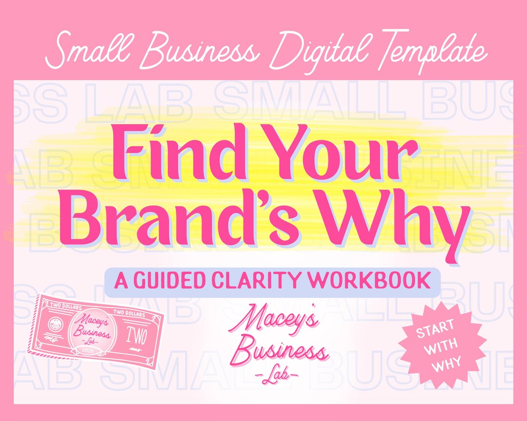 Find Your Why Workbook Editable PDF Small Business Brand Clarity ...