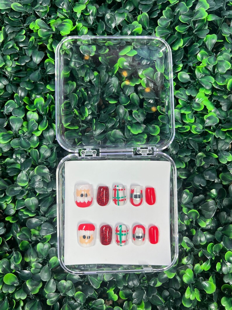 Customizable - Santa Face Belt Christmas Plaid Glitter Set - Reusable ...