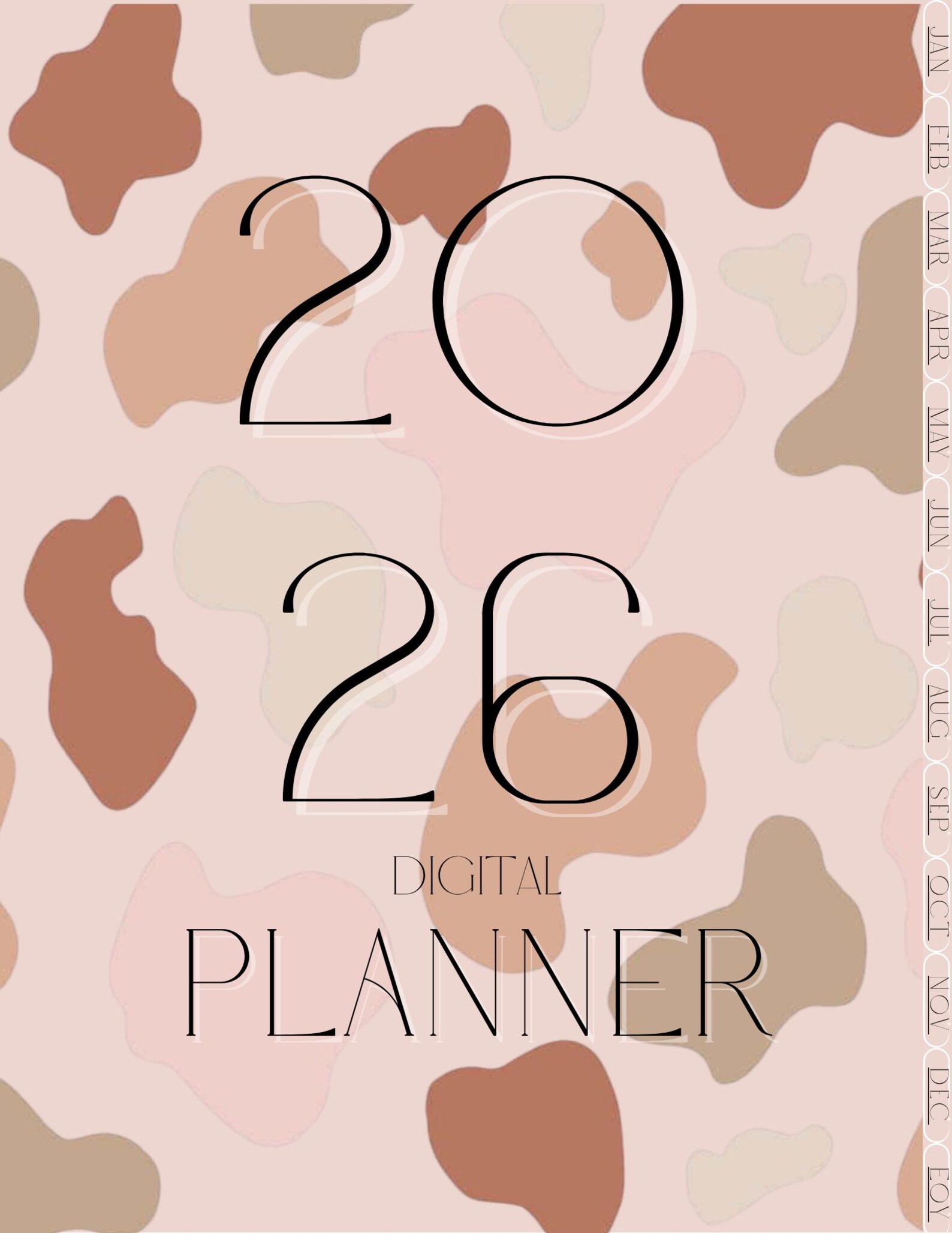 2026 Digital Cow Print Planner | Planner for Cow Print Lovers | 2026 ...