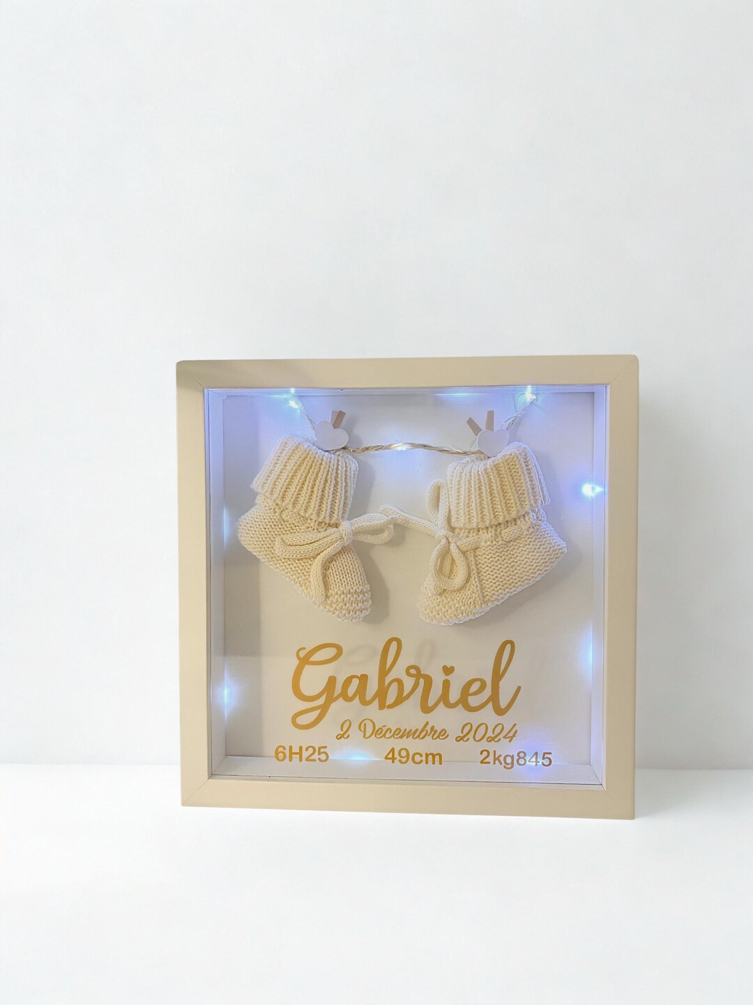Personalized Baby Light-up Frame – LED Baby Frame With Name – Unique ...