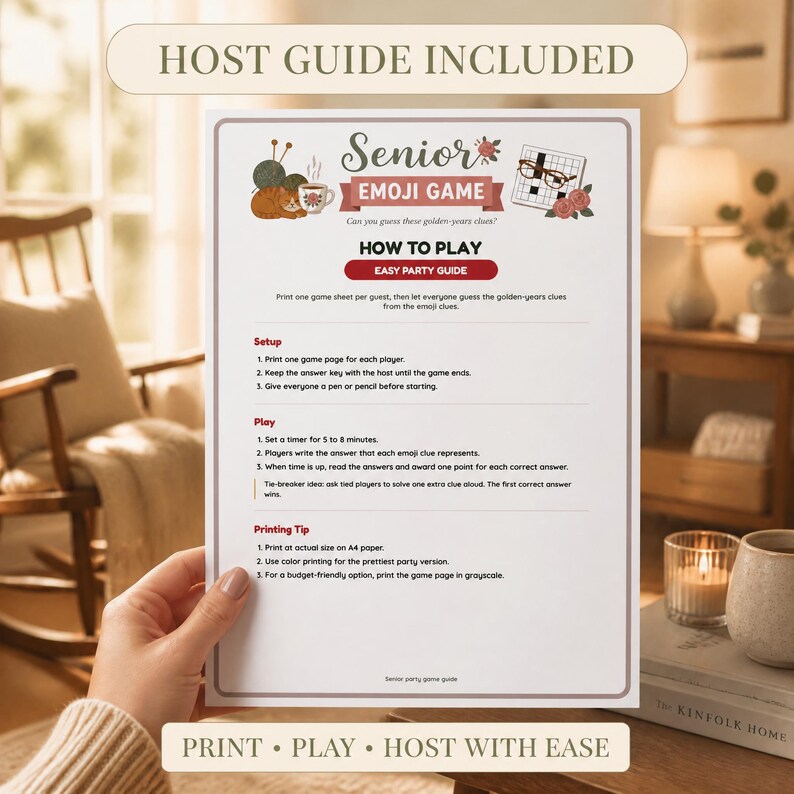 Senior Emoji Game Printable | Party Activity | 20 Clues (instant ...