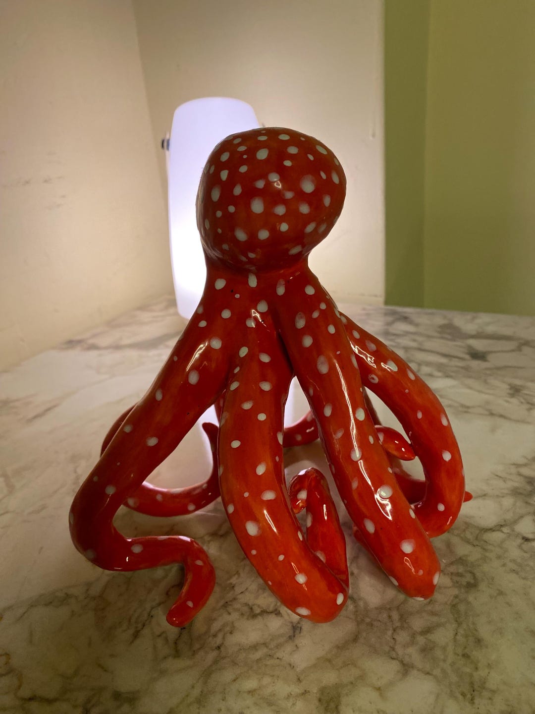 Handmade Ceramic Octopus Sculpture – Whimsical Creature Decor – Ocean ...