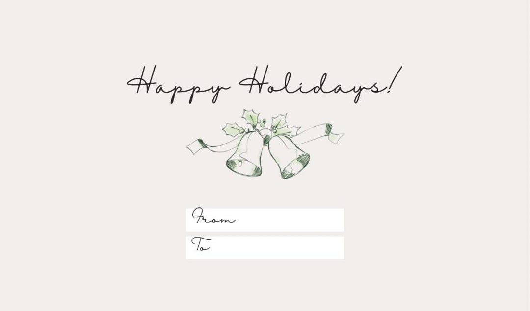 Happy Holidays Gift Tags Printable, Editable Canva Template (digital ...