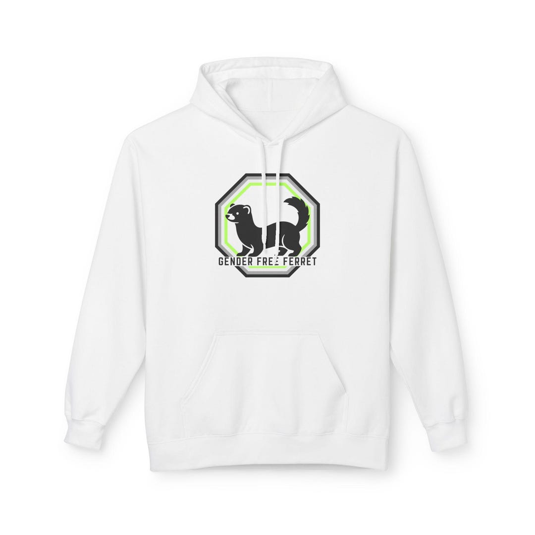 Agender Ferret Hoodie | Unisex Midweight Softstyle Fleece Hoodie ...