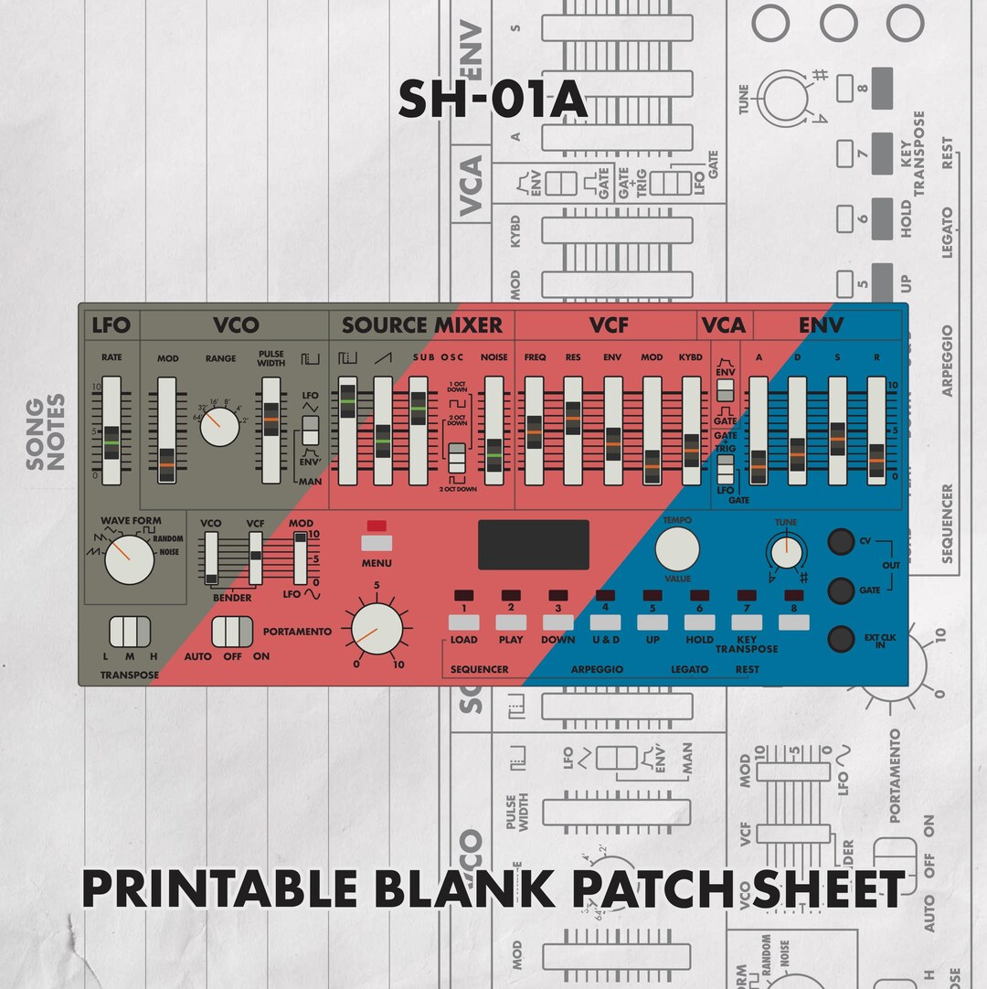 Roland Sh-01a Blank Patch Sheet Printable - Etsy