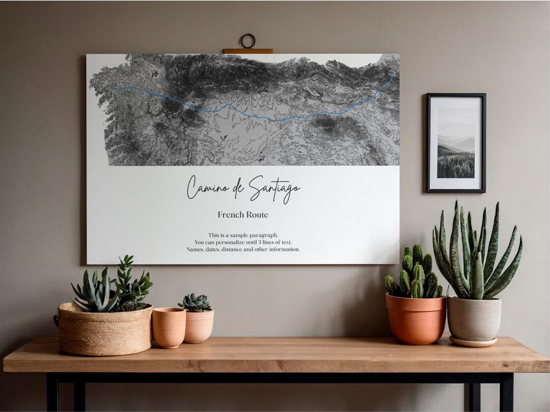 Custom Route Map Print: Personalized Any Trail or Hike Digital Download ...