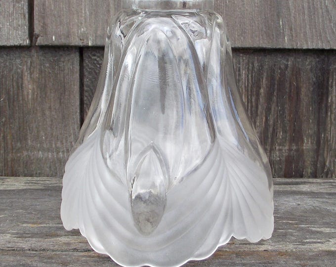 Frosted Clear Crystal Glass Flower Shade for Ceiling Fan -pendant Light ...