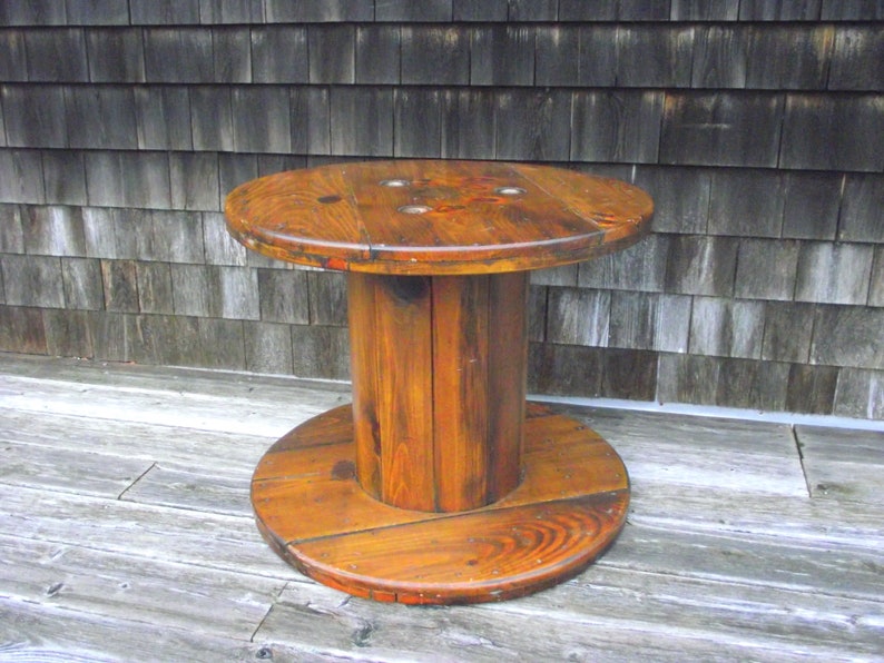 Industrial Spool Table Wooden Coffee Cocktail Camp Bar | Etsy