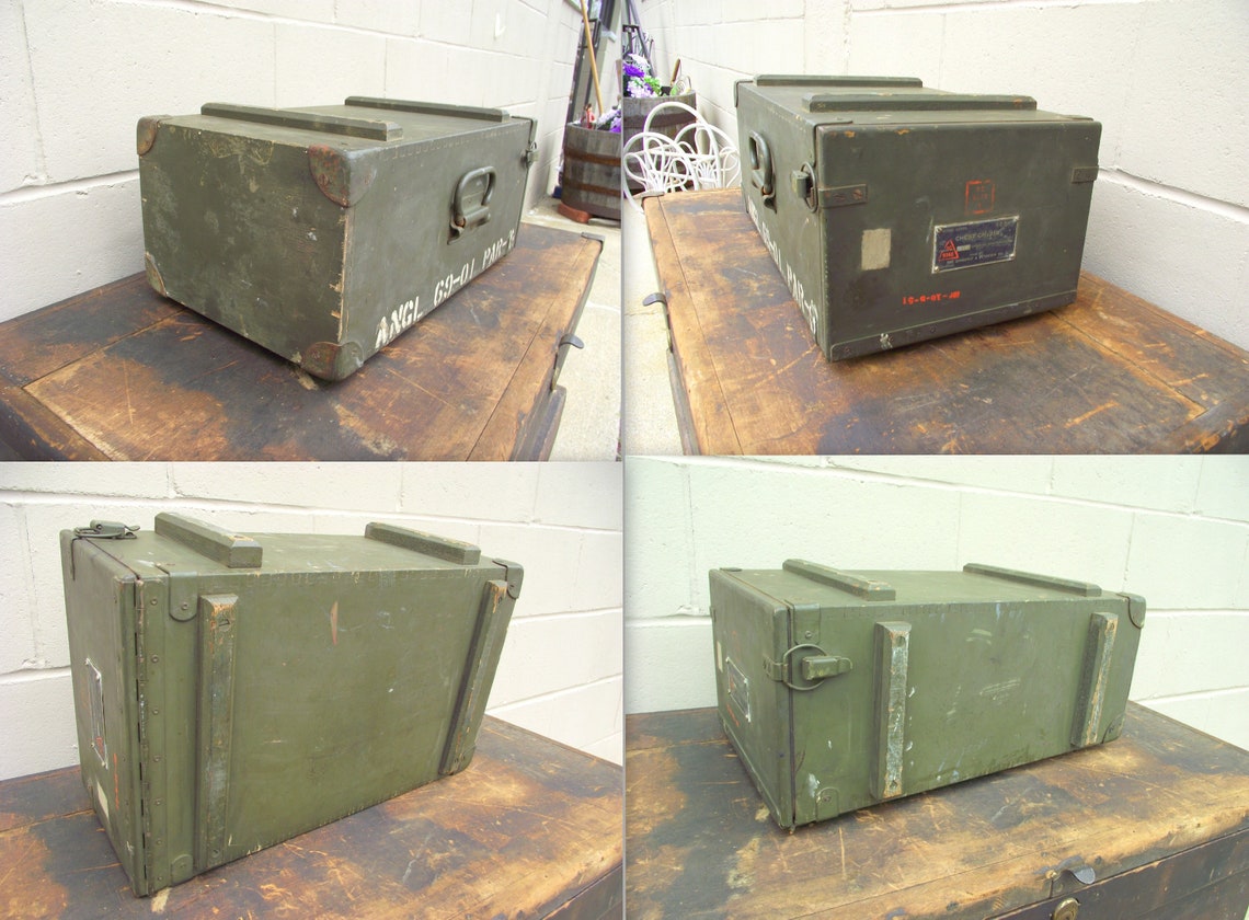 US ARMY Signal Corps Military Radio Crystal Case Box Wooden | Etsy