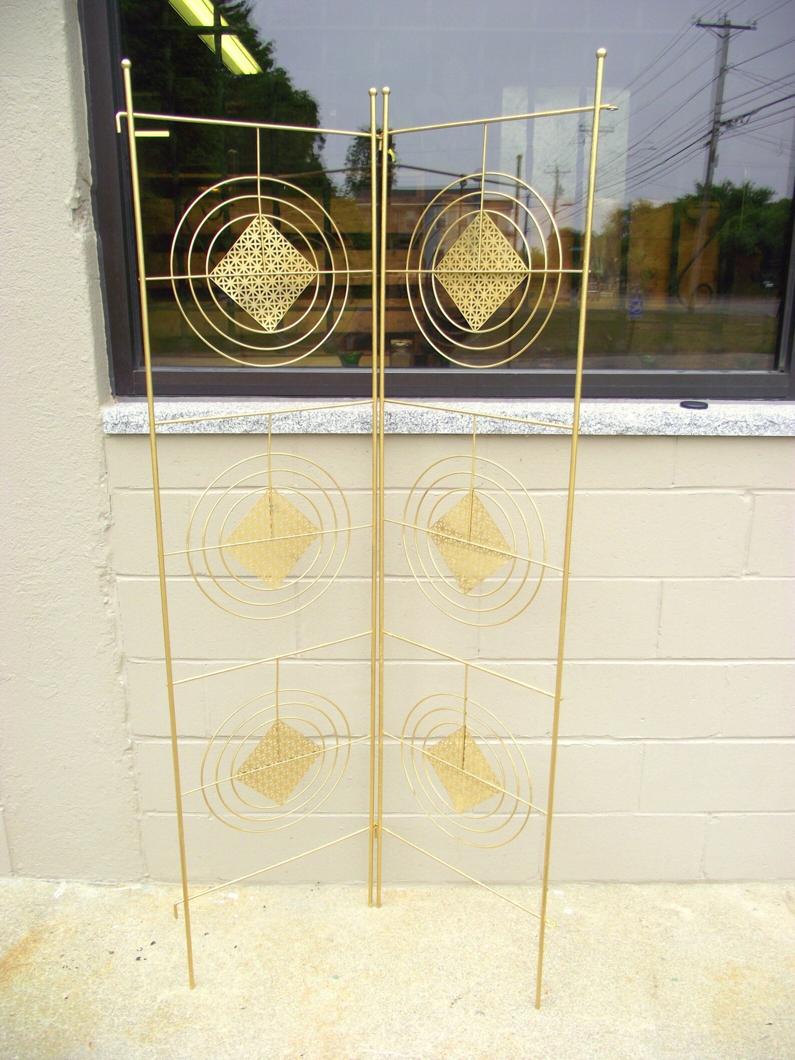 Vintage Mid Century Modern Room Divider Screen MCM Folding - Etsy