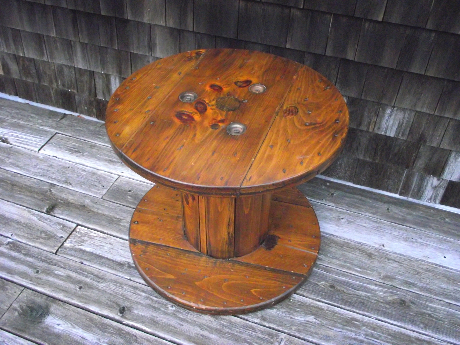 Industrial Spool Table Wooden Coffee Cocktail Camp Bar | Etsy