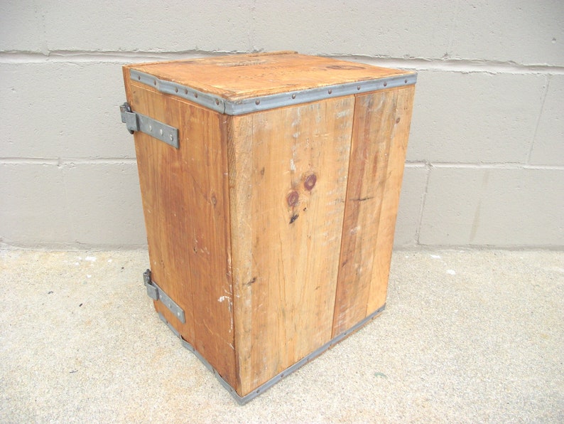 Antique HOOD Wood Milk Delivery Crate Porch Box Tin Lined | Etsy