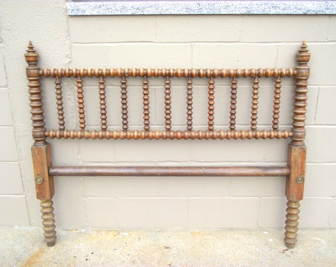 Antique Heirloom Jenny Lind Full Wood Headboard - Spindle Spool Solid ...