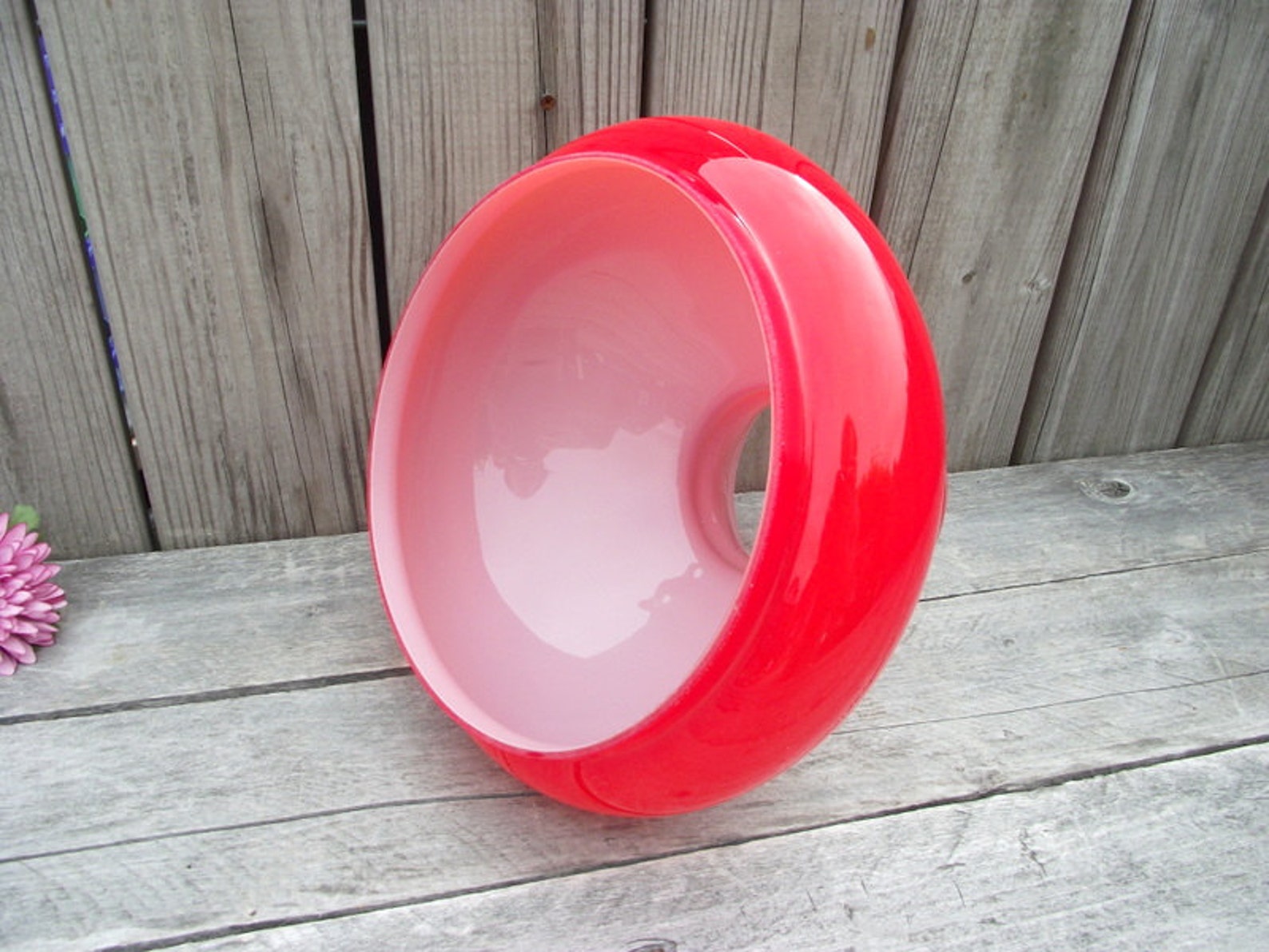 Orange Red Lamp Shade Vianne French Glass Parlor Student Aladdin ...