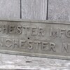 Manchester NH - Sign OLD Original Antique Advertising Factory Sign ...